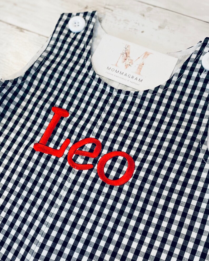 Personalized Corduroy and Gingham Overalls Monogrammed - Etsy
