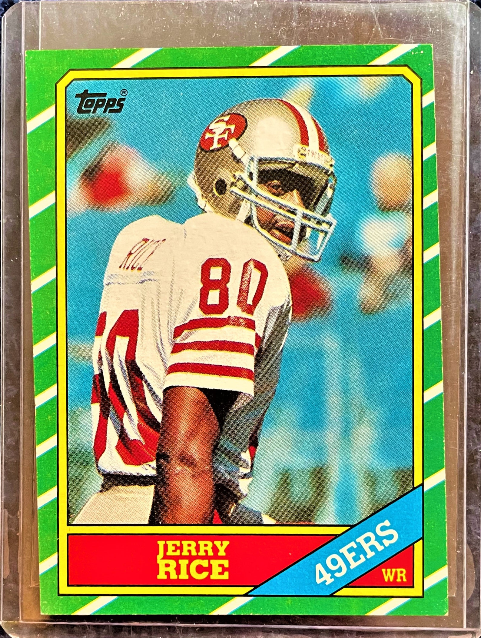1986 Topps Jerry Rice Rookie Football Card Sharp Looking | Etsy
