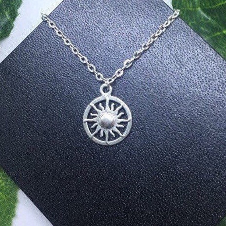 Silver Sun Pendant Necklace, Sun Necklace, Necklaces for Women, Silver ...