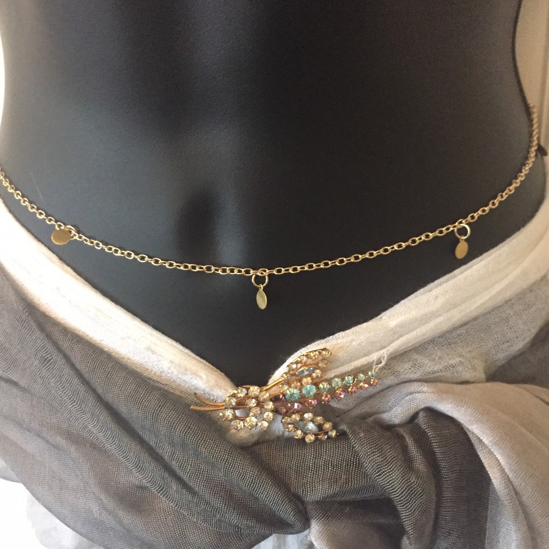 Gold Belly Chain,body Jewelry,body Jewelry for Women,gold Waist Chain ...