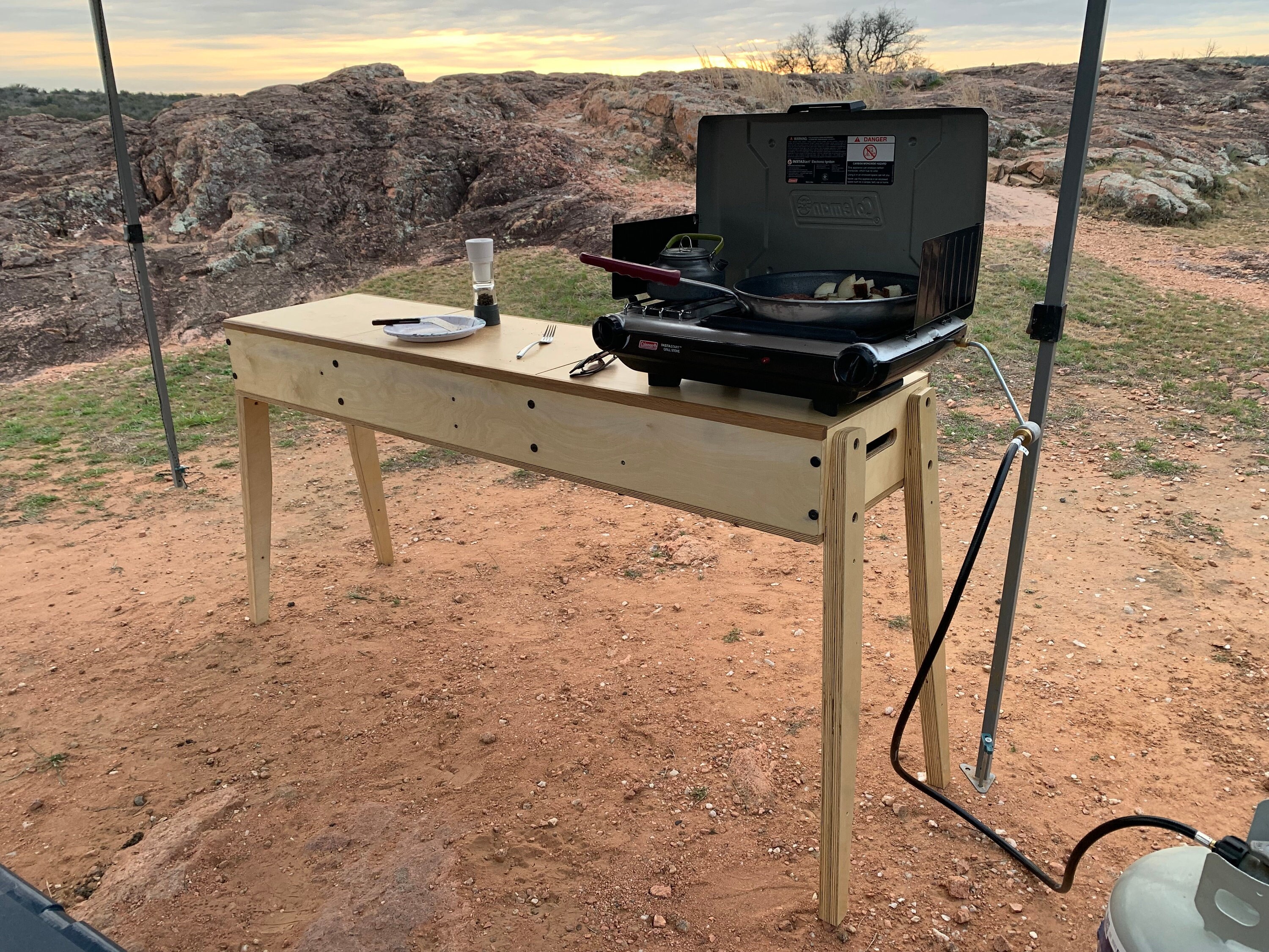Chuck Box / Camp Kitchen- Camping Kitchen Counter for Food and Supplies ...