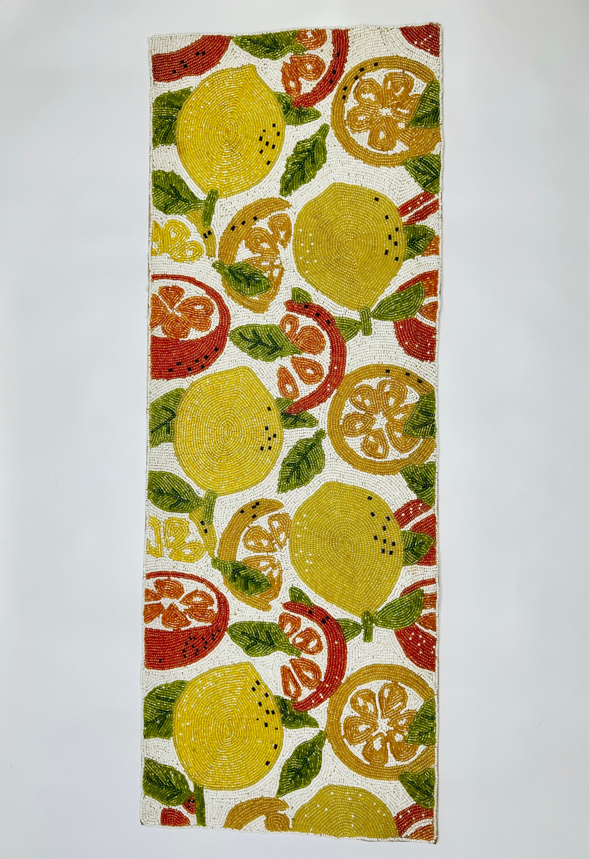 Handmade Lemons Beaded Table Runner - Etsy