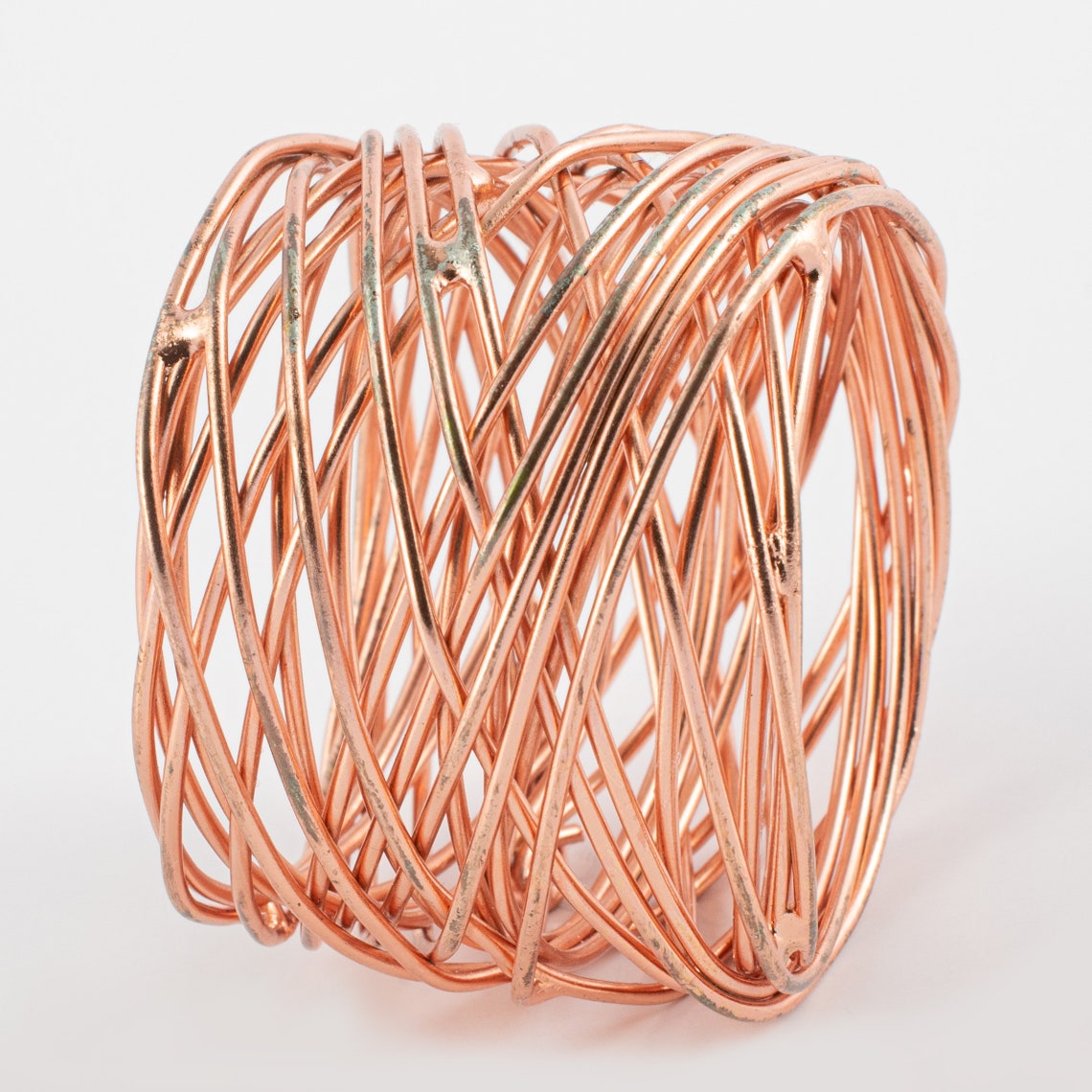 Rose Gold Mesh Handmade Napkin Rings set of 4 - Etsy