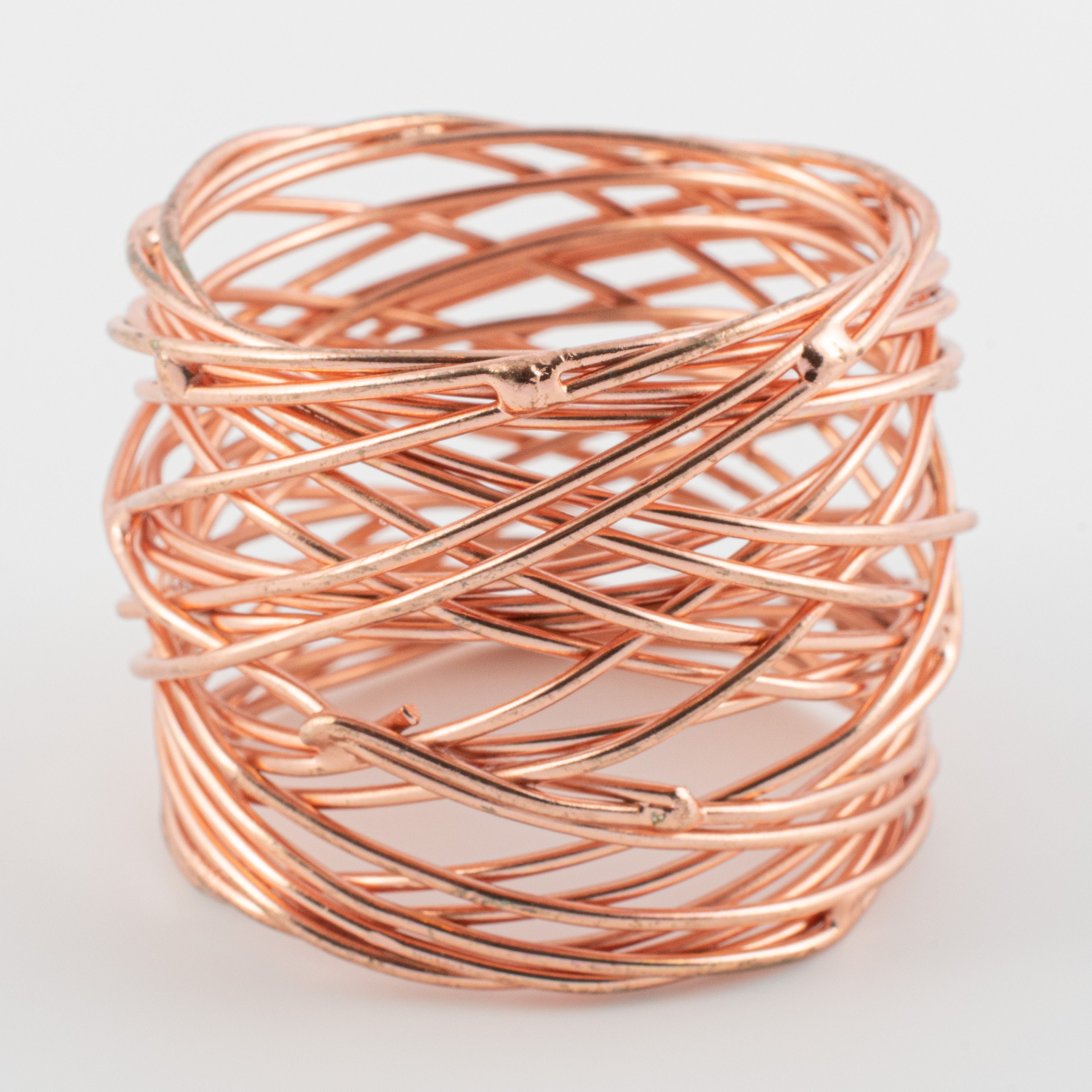 Rose Gold Mesh Handmade Napkin Rings set of 4 - Etsy