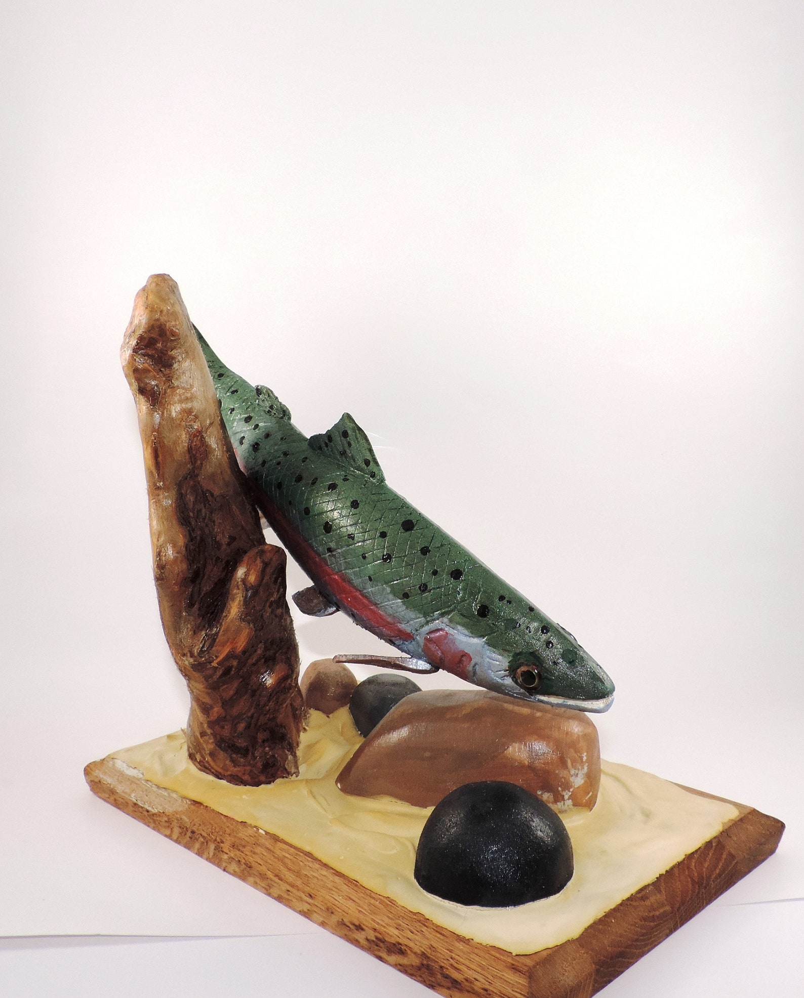 Rainbow Trout Wood Carving - Etsy Canada