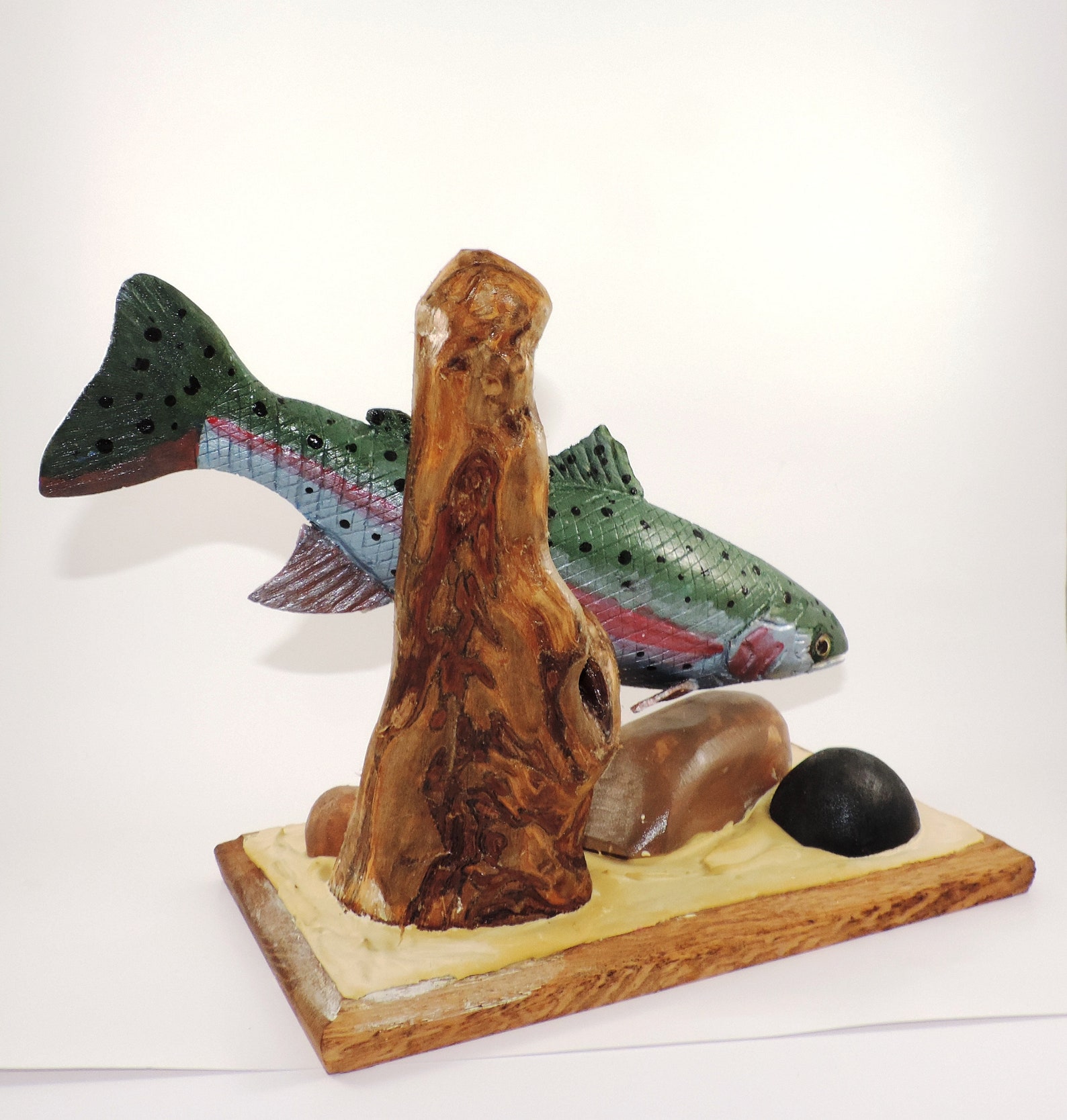 Rainbow Trout Wood Carving - Etsy