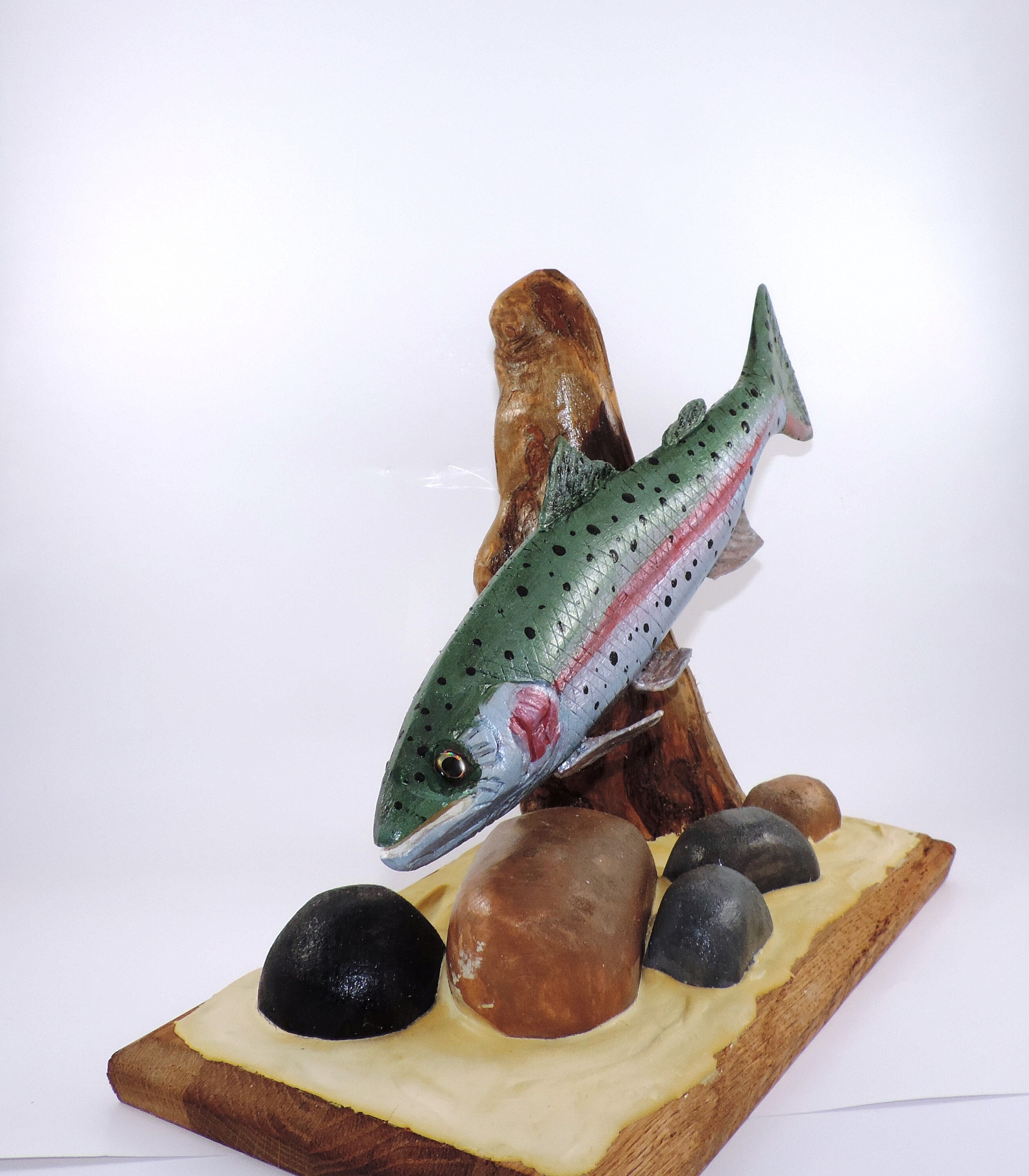 Rainbow Trout Wood Carving - Etsy Canada