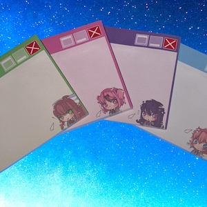 Doki Doki Literature Club Sticky Notes - Etsy