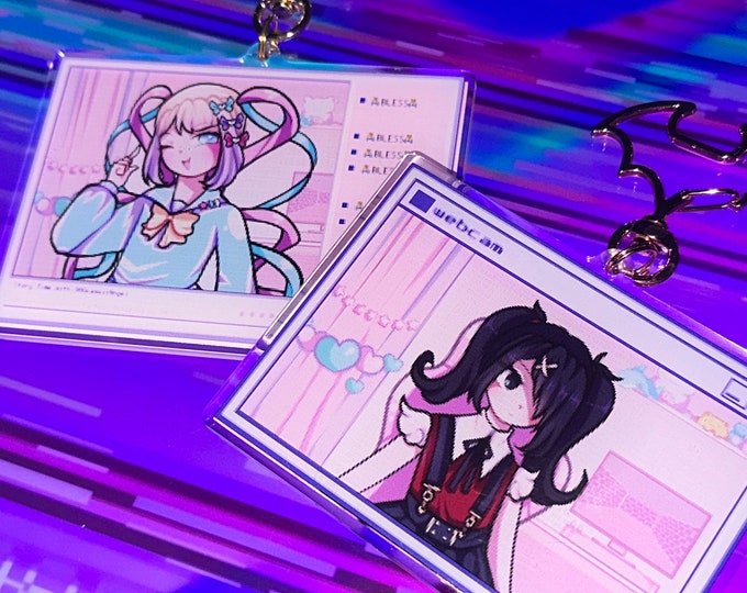 Needy Streamer Overload Kangel and Ame 3D Epoxy Keychains - Etsy