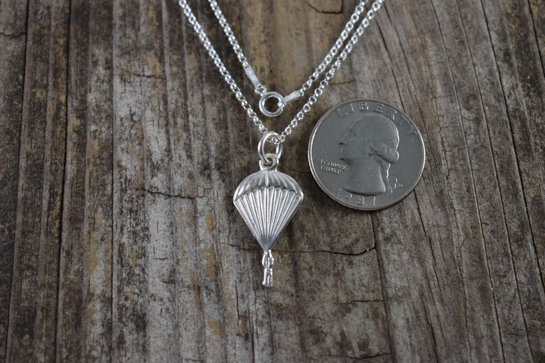 Sterling Silver Paratrooper Charm - Etsy