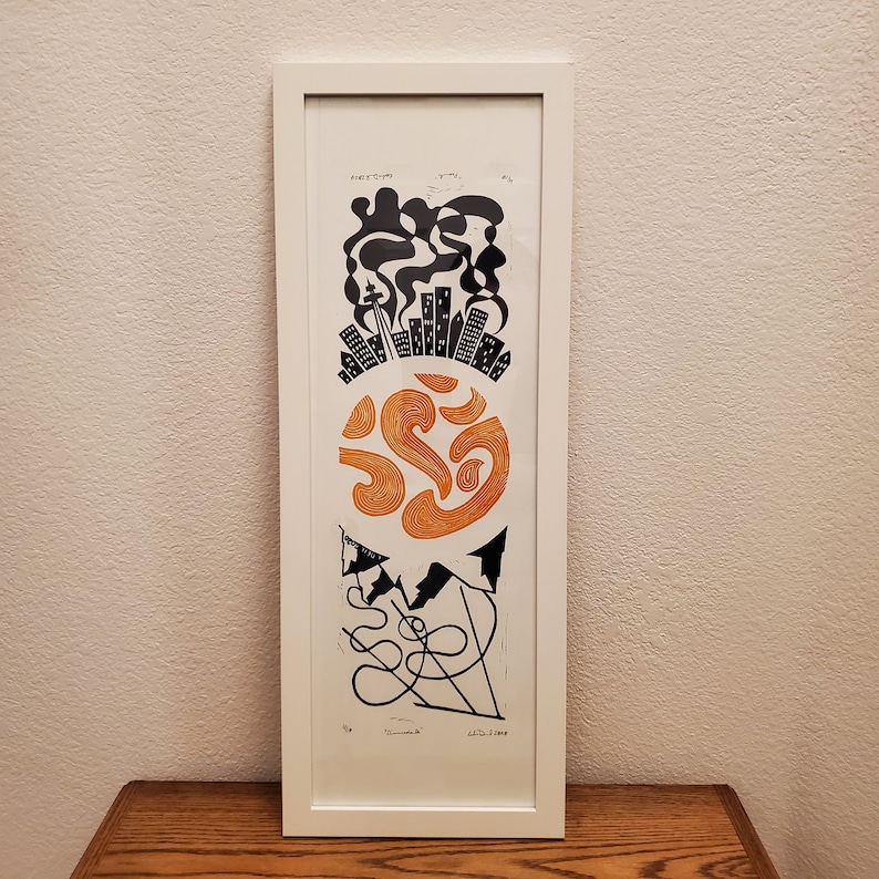 Pearl / Dimmesdale - a Reversible Linocut by Artist Leslie Deil ...