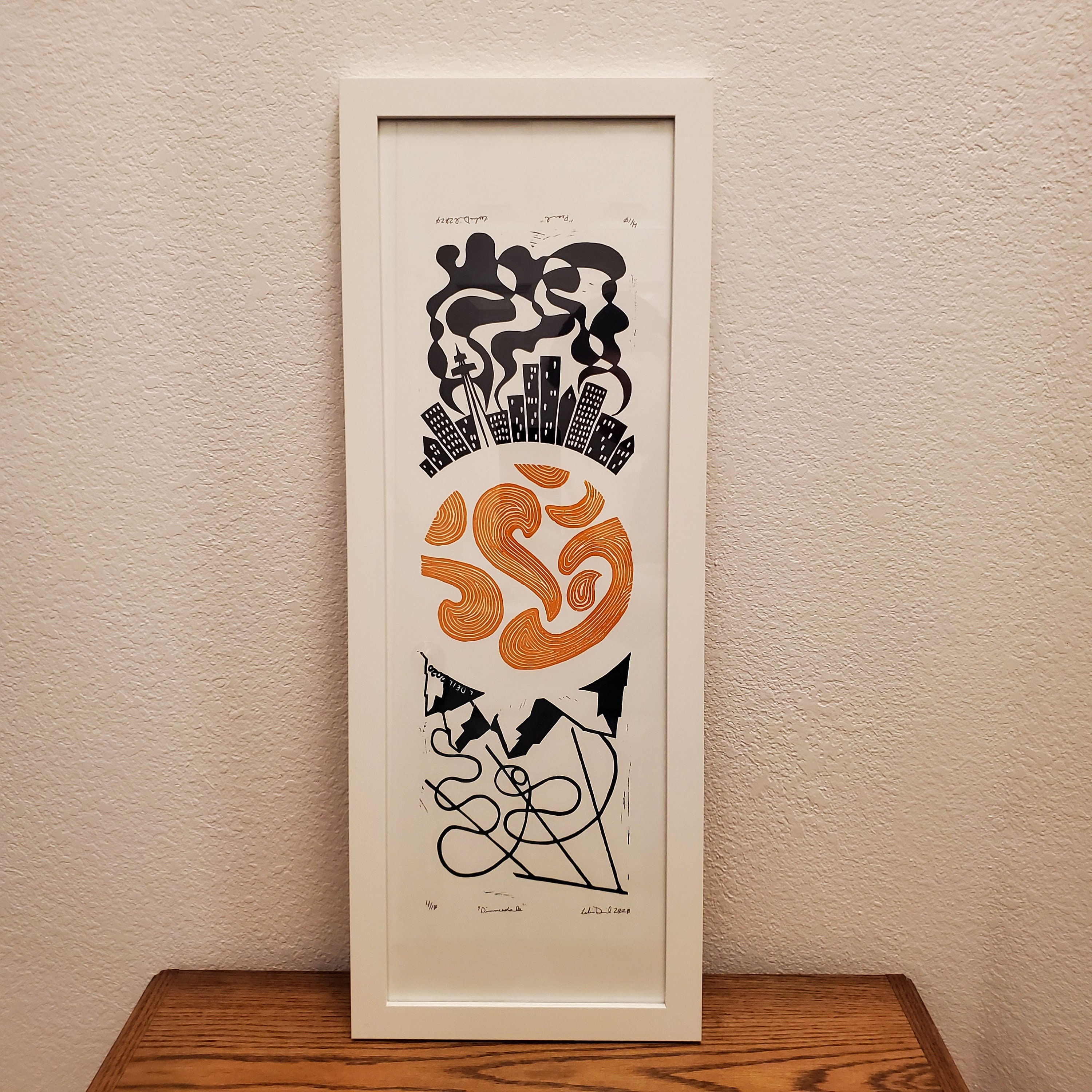 Pearl / Dimmesdale - a Reversible Linocut by Artist Leslie Deil ...