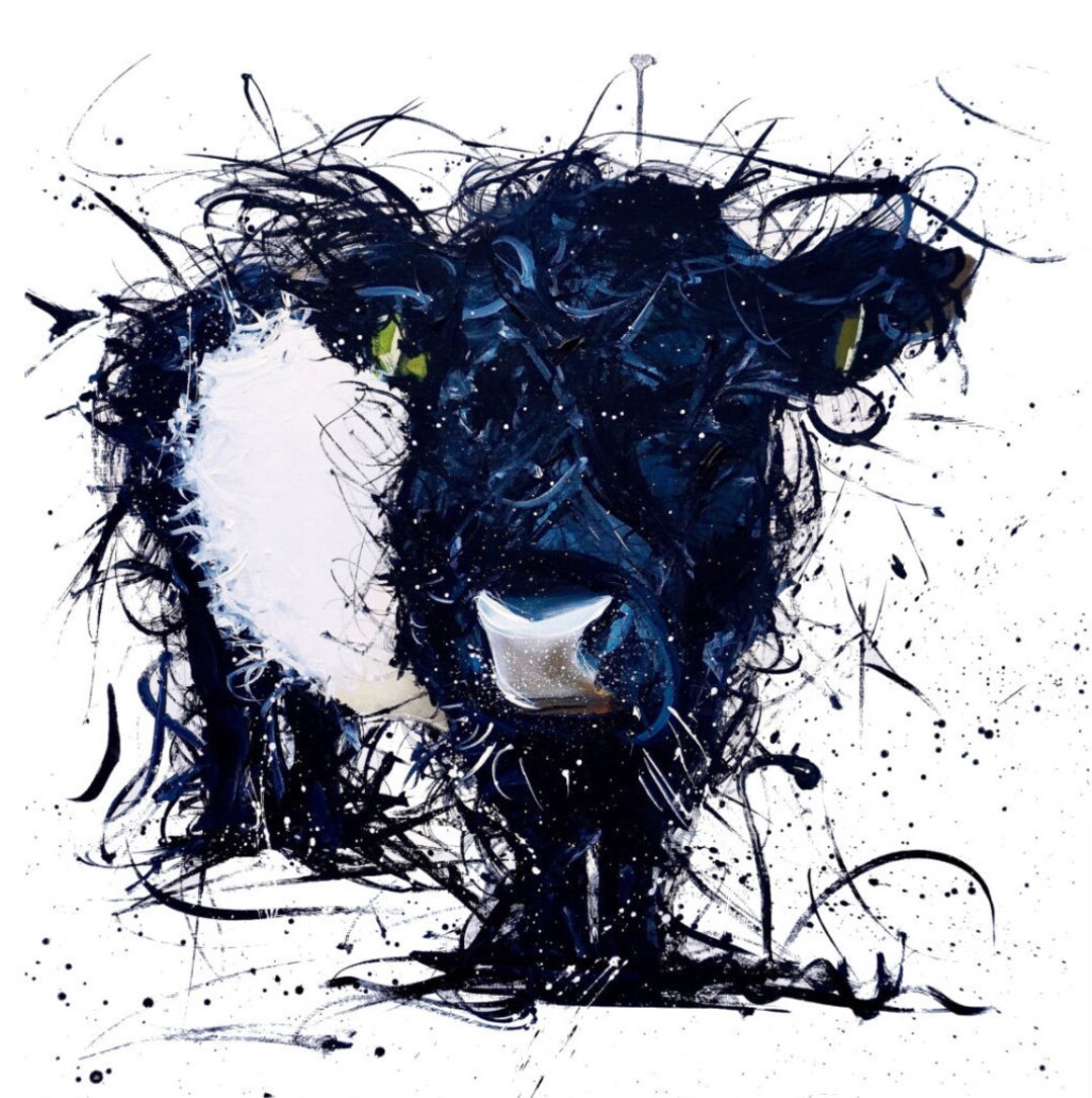 Ruby Fine Art Belted Galloway Cow Print - Etsy
