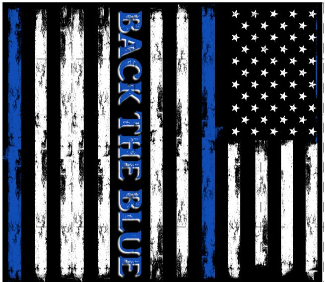 Back the Blue Digital Download PNG, Tumbler Png Sublimation Design ...