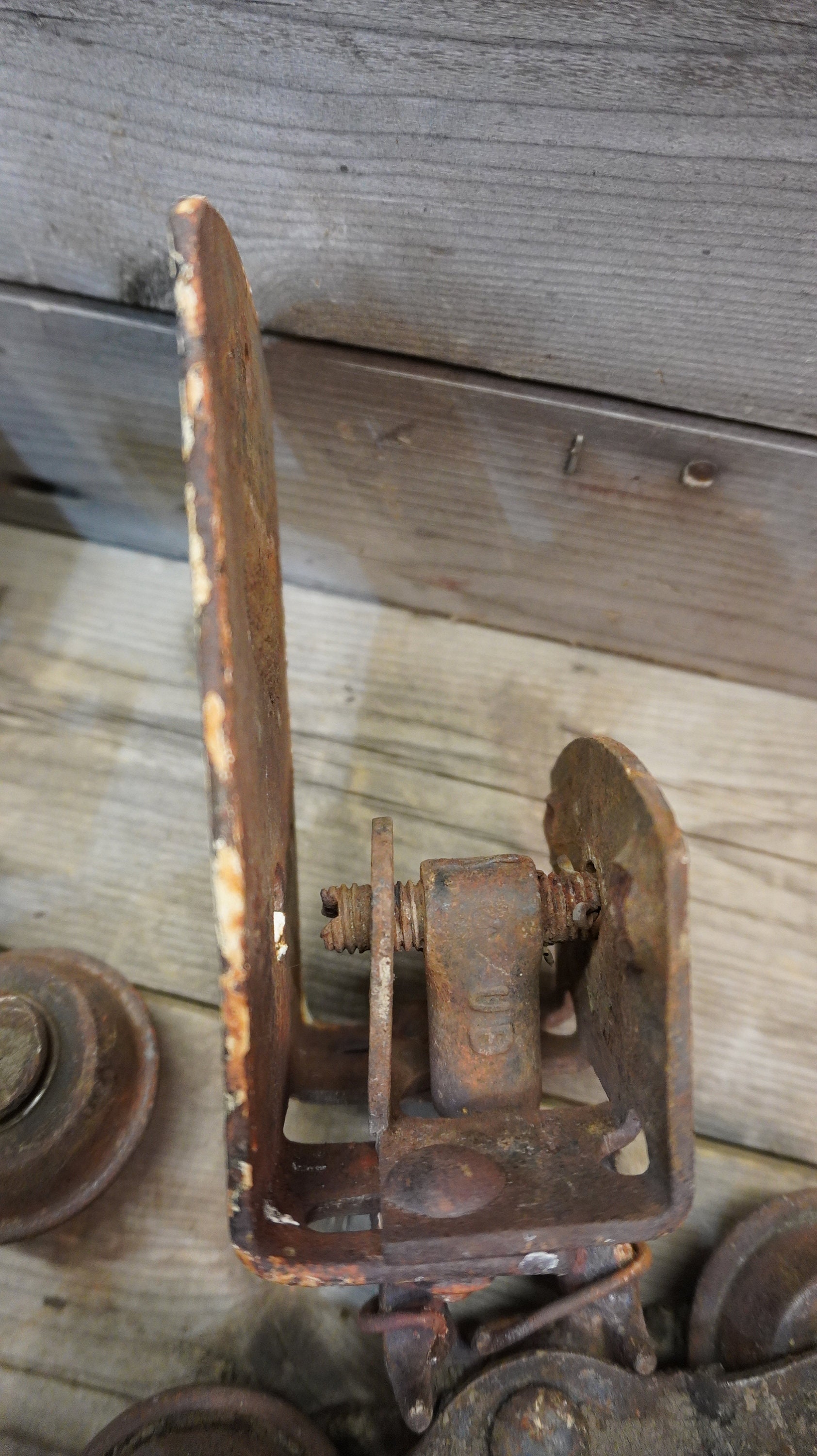 Set of Cannon Ball Chippy Paint Authentic Barn Door Rollers - Etsy