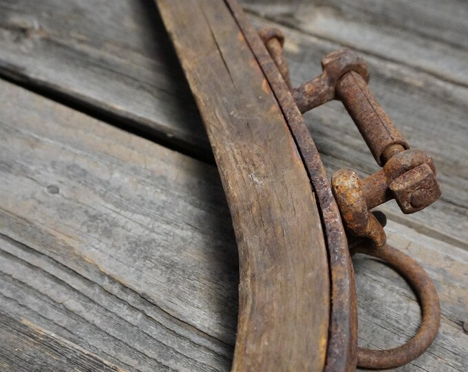 Antique Hard Wood Hame With Metal Attachment Points - Etsy