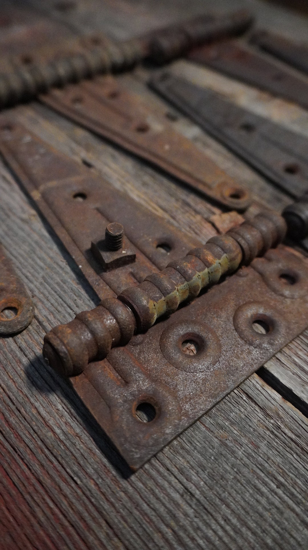 SET - 7.5" Decorative Rusty Hinge, Vintage Hinges, Barndoor Hardware ...