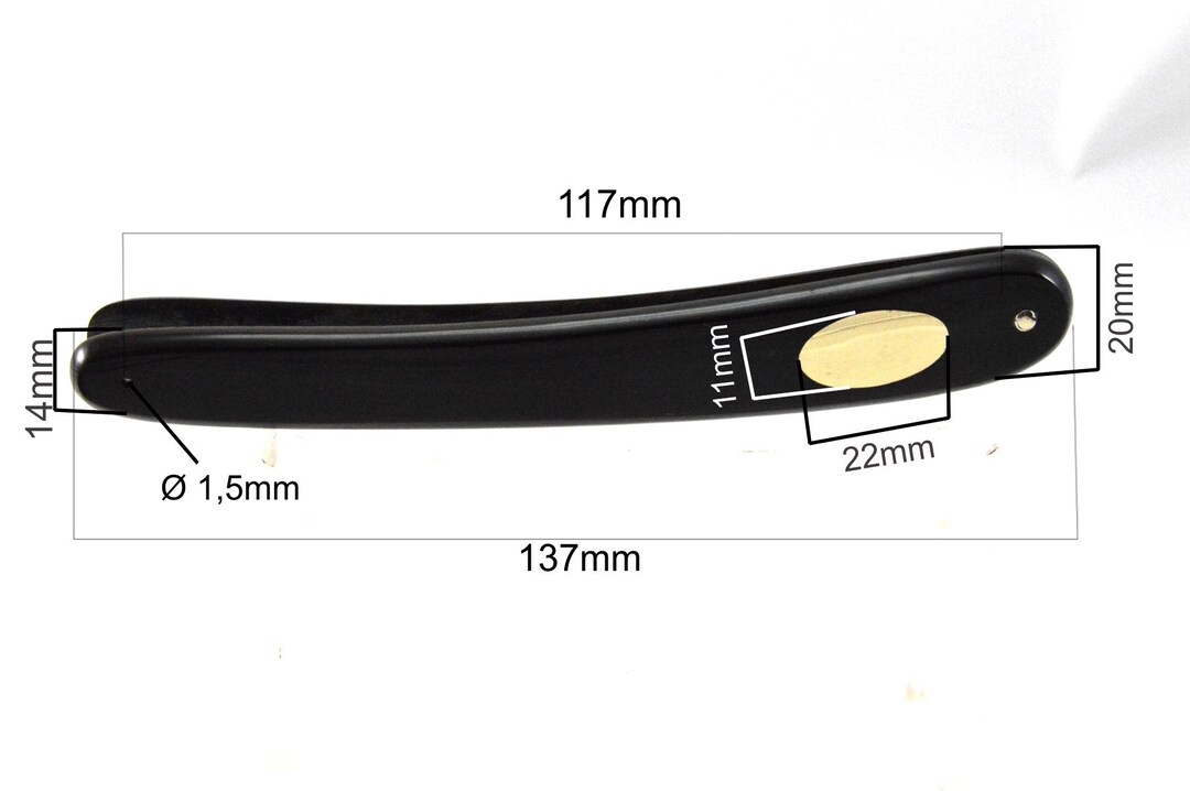 Straigh Razor Scale Made of Waterbuffalo Horn With Brass Plate Inlet - Etsy