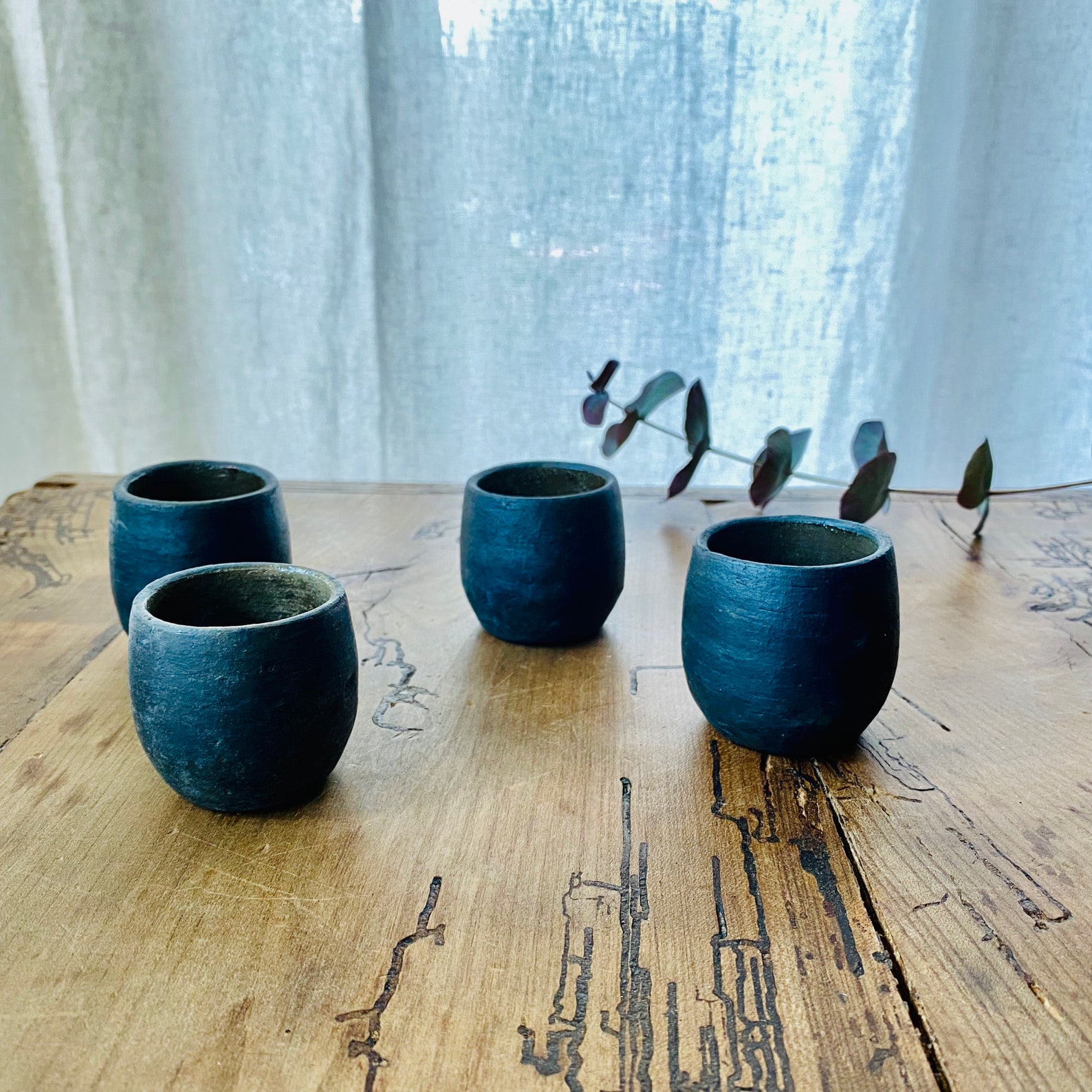1oz Mini Black Clay Mezcal Cups - Etsy