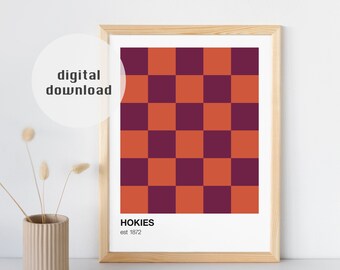 Virginia Tech Poster - Etsy