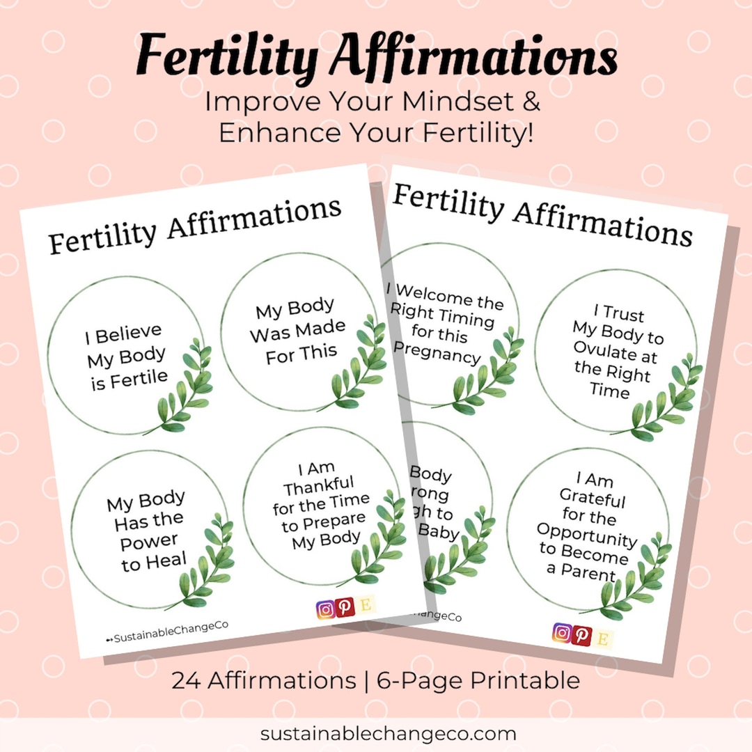 Fertility Affirmations Try to Conceive Inspiration Hope for Infertility ...