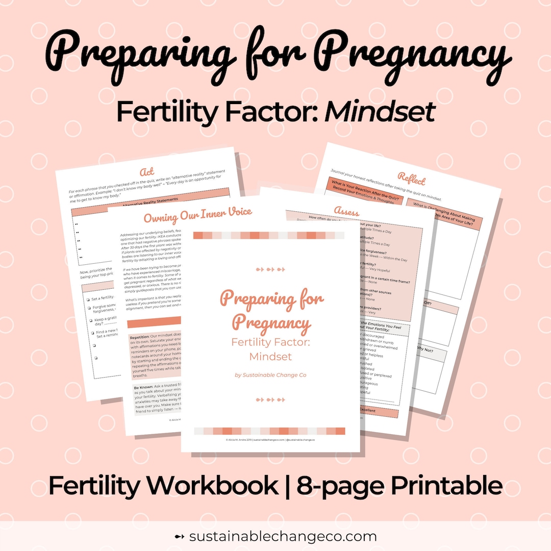 Fertility Workbook: Mindset | Try to Conceive Journal | Fertility ...