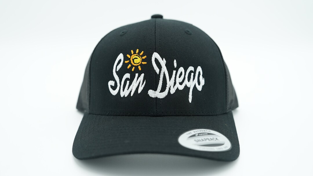 San Diego SD Sunny Trucker Mesh Curved Bill Snapback California Hats ...