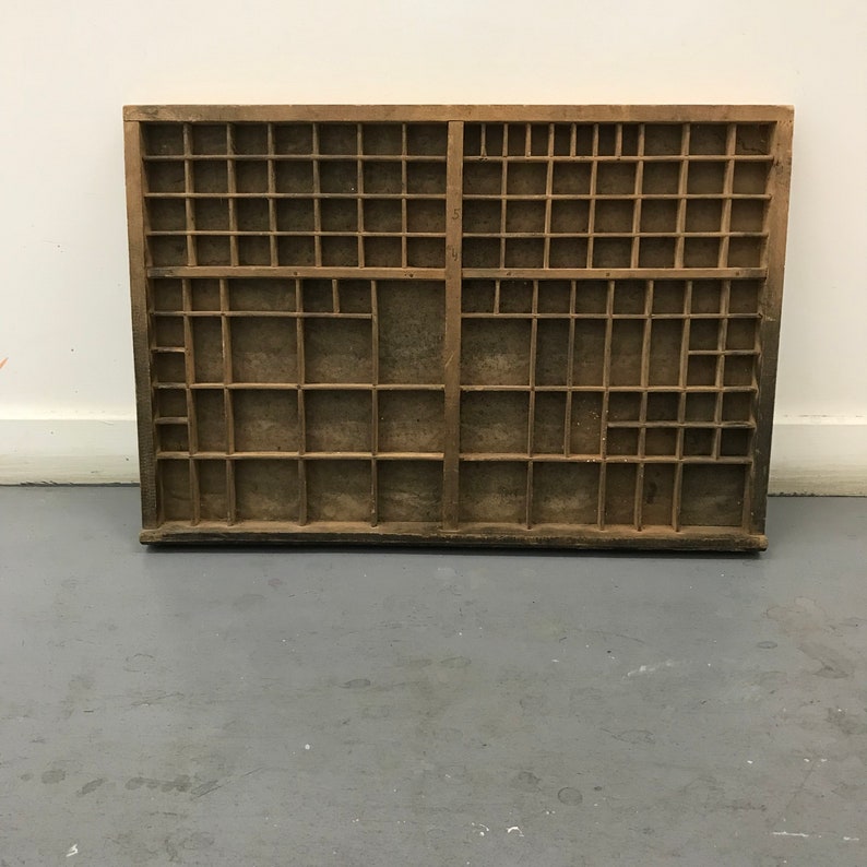 Vintage French Letter Press Printer Tray Type Case Wood - Etsy