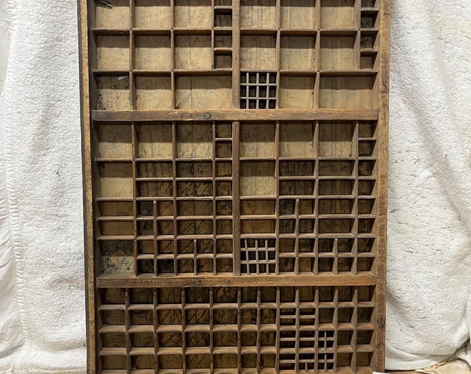 Vintage French Letter Press Printer Tray Type Case Wood Printers Drawer ...