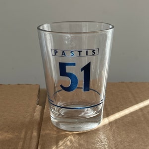 Vintage French Pastis 51 Glass Iconic Bar Drink Anisette Pastis Barware ...