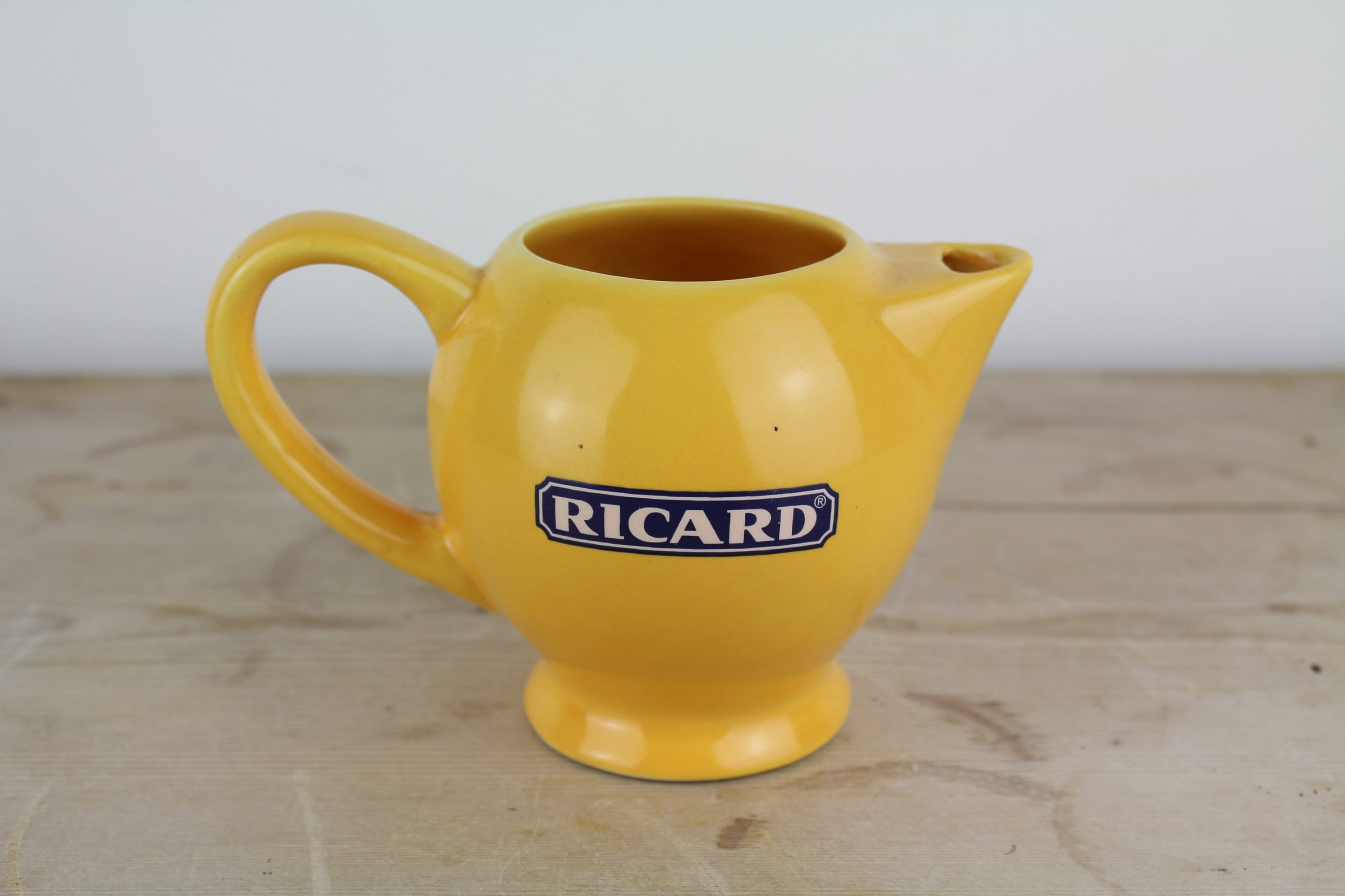 Vintage French Small Ceramic Yellow Round Ricard Anisette - Etsy