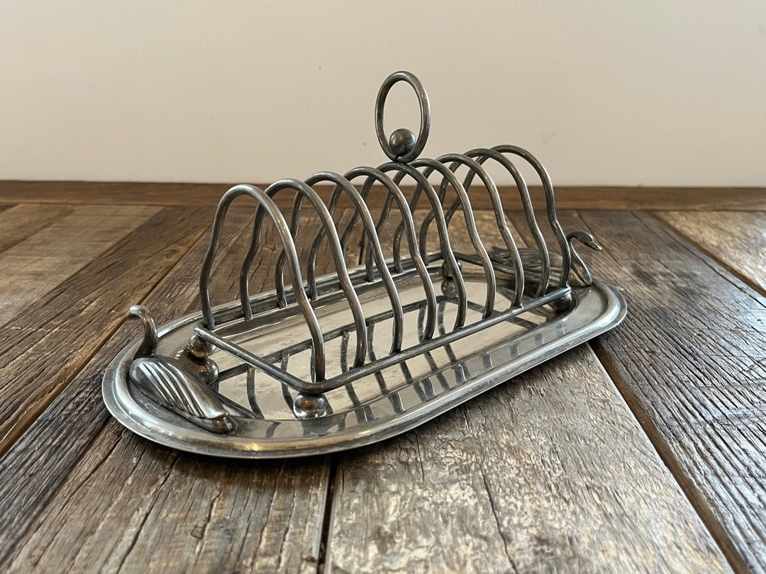 Vintage French Silver Plated Art Deco Letter Rack Toast Holder Swan ...