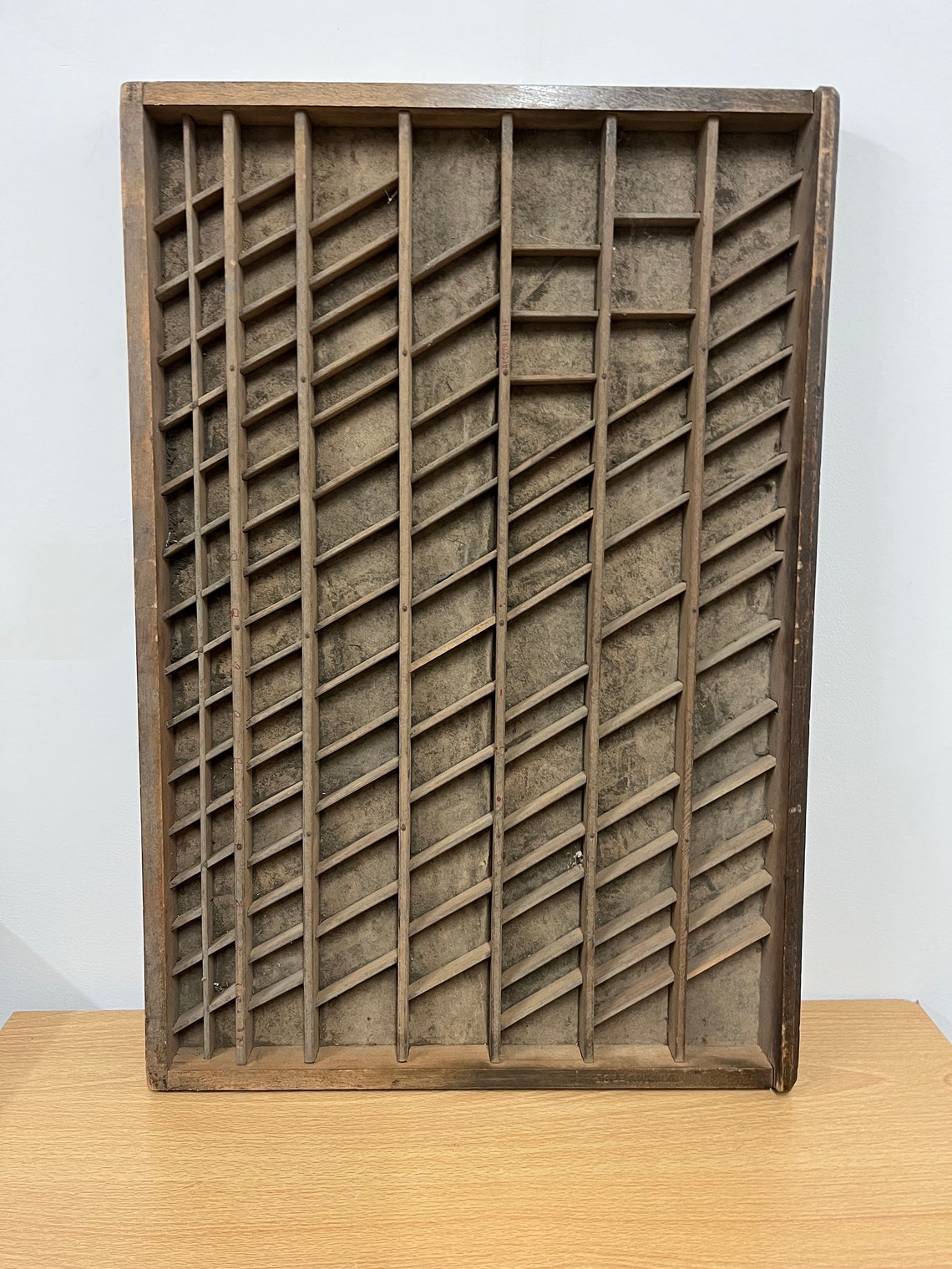 Vintage French Letter Press Printer Tray Type Case Wood Printers Drawer ...