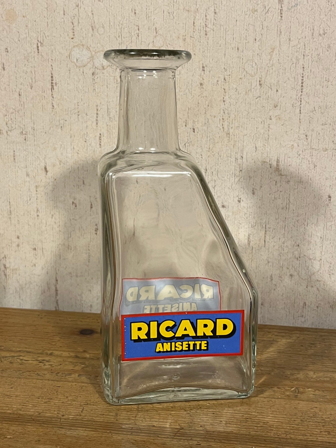 Vintage French Rectangular Glass Ricard Carafe Decanter Jug, Iconic Bar ...