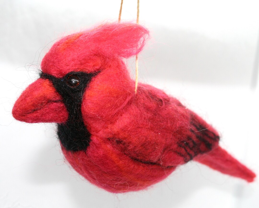Northern Cardinal Realistic Needle Felted, Recycled Plastic and Wool - Etsy