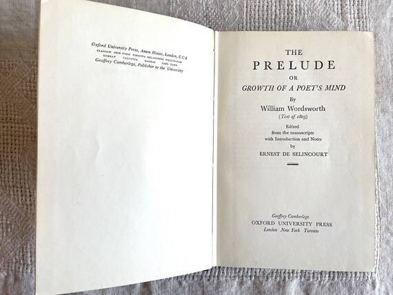 The Prelude By William Wordsworth
