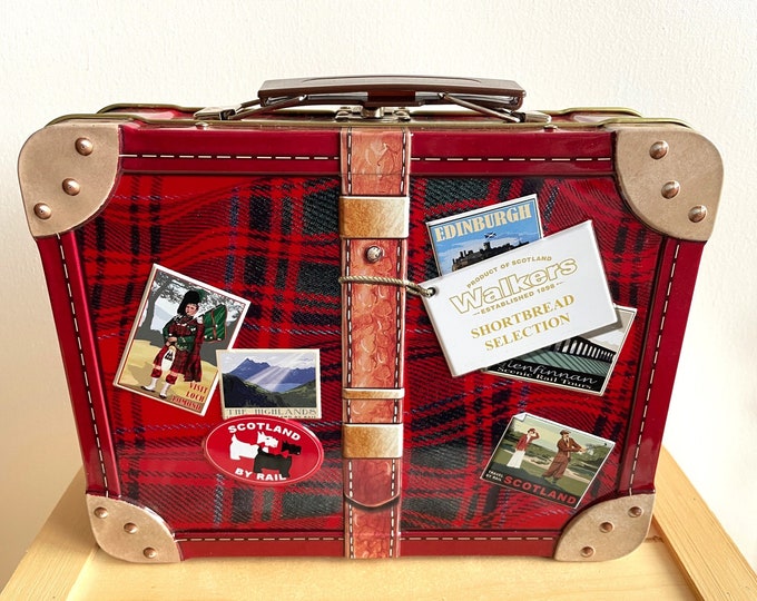 Walkers Shortbread Travel Suitcase Tin Scotland Tartan - Etsy