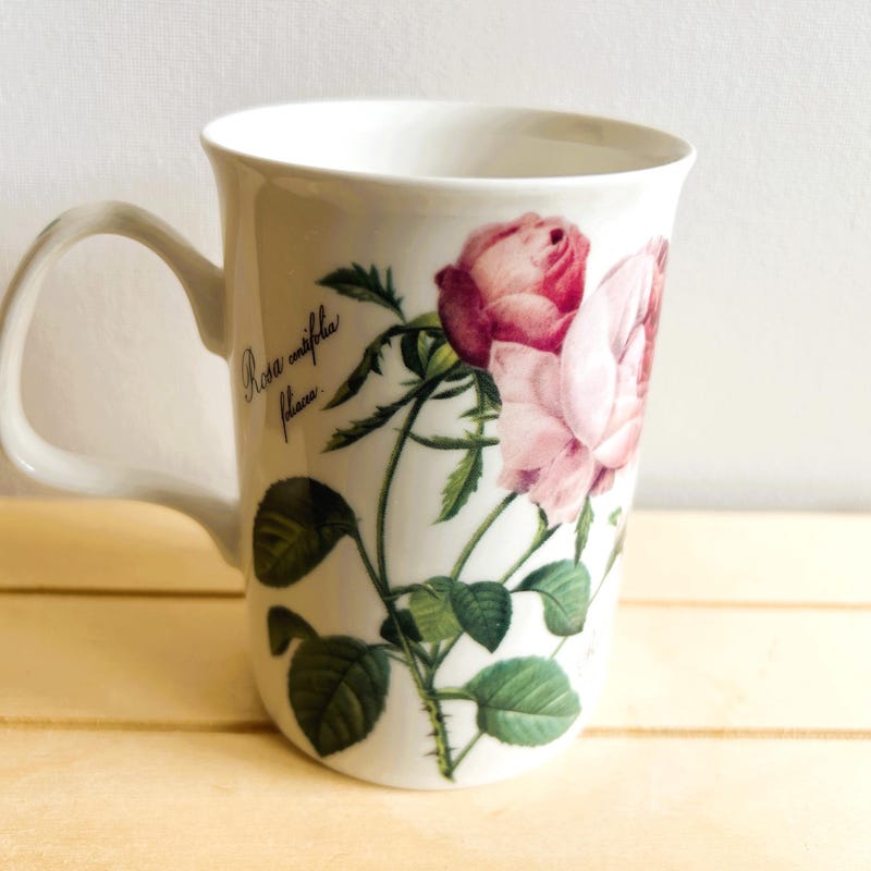 Floral Bone China Mug - Etsy