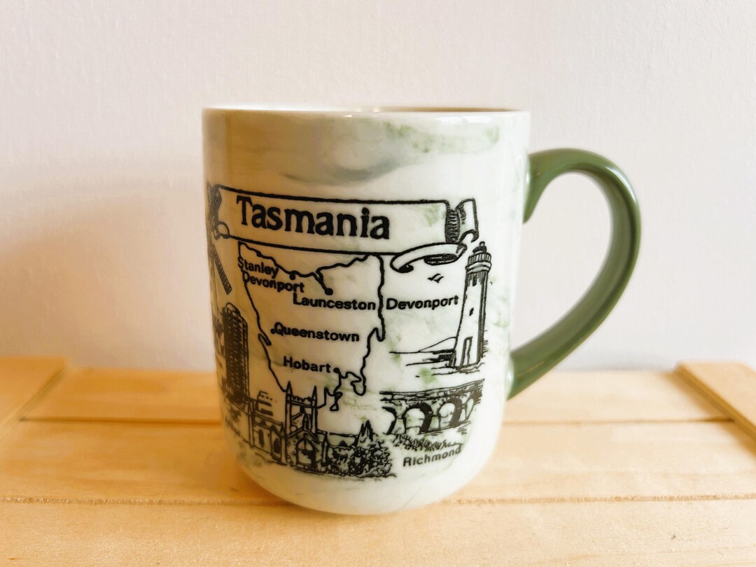Tasmania Map and History Mug, Haka New Zealand Mug, NZ Traditions, TAS ...