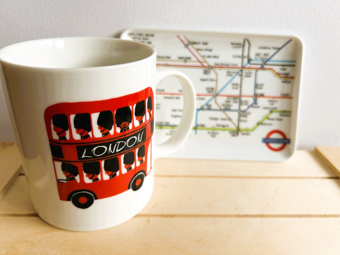 Tesco London Tea or Coffee Mug and Underground Small Tray, Double ...