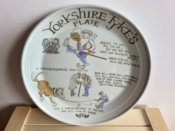 Yorkshire Tykes Yorkshiremans Motto Plate Designed in - Etsy
