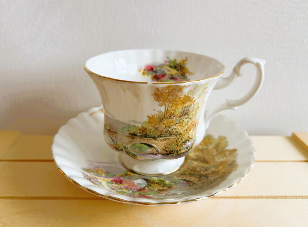 Royal Albert Vintage Teacup and Saucer Sets, Made in England, Fine Bone ...