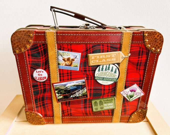 Walkers Shortbread Travel Suitcase Tin, Scotland, Tartan, Scottish ...