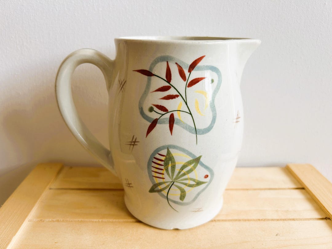 Antique Adams Hand Painted Pitcher, Made in England, Calyx Ware, Retro ...
