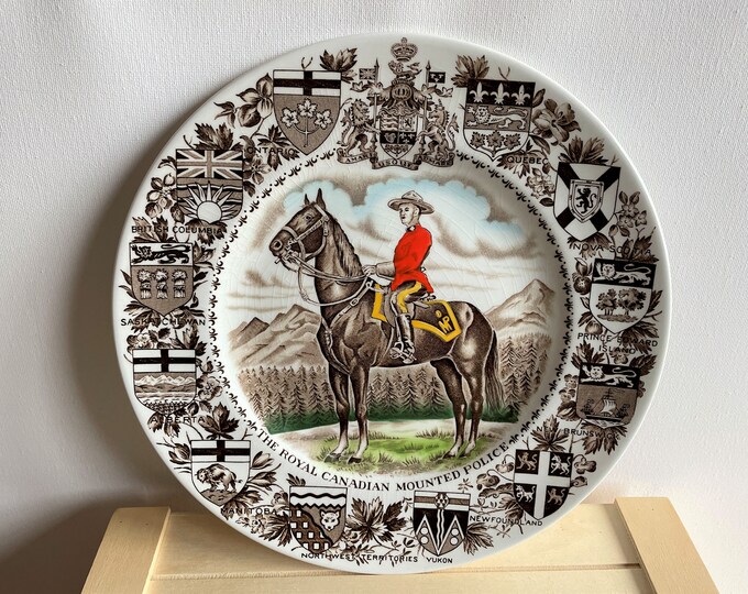 Royal Canadian Mounted Police Plate, RCMP Plate, Wood and Sons, Burslem ...