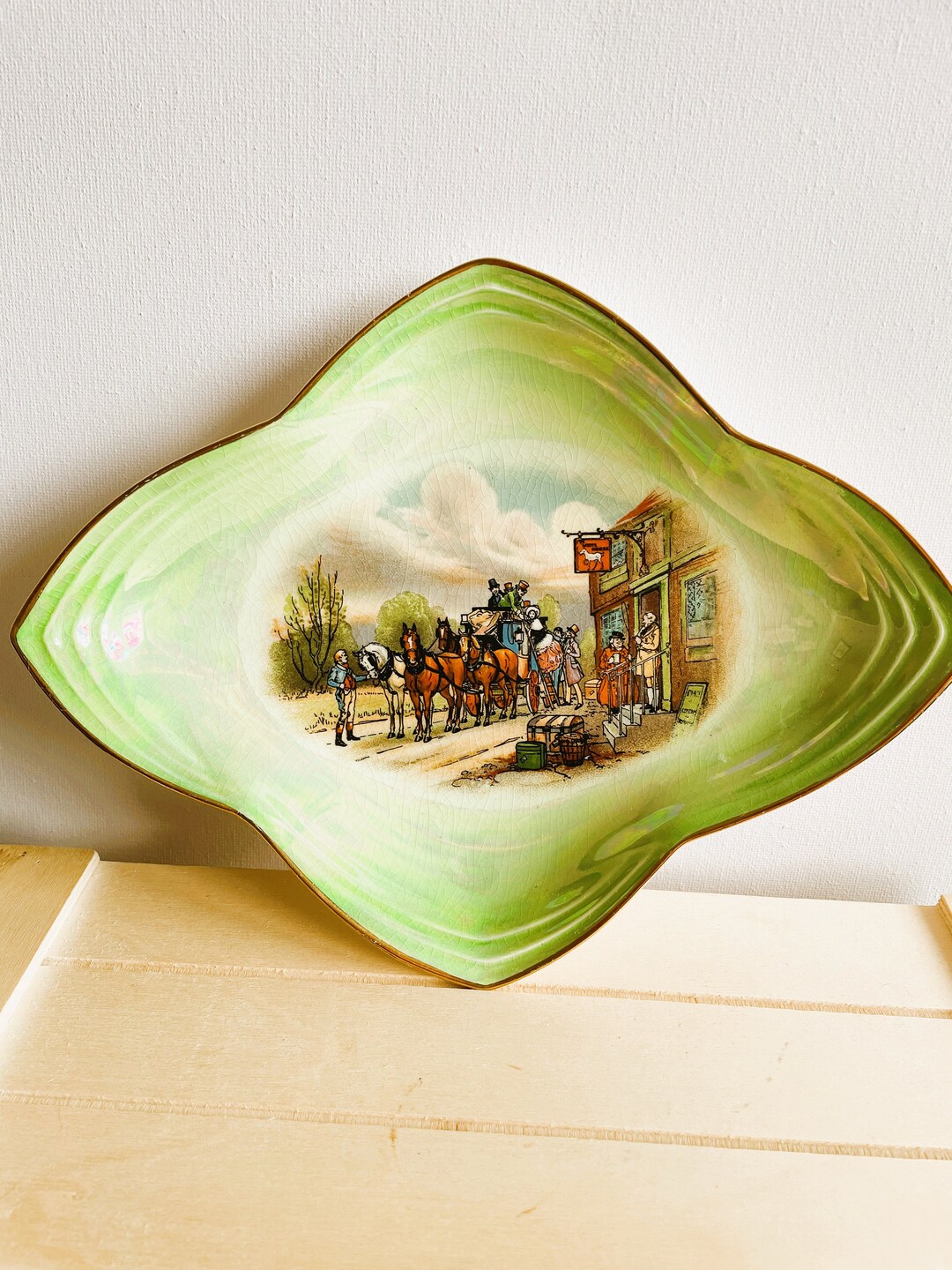 Royal Winton Grimwades Old English Coaching Scenes Star Shaped Plate ...