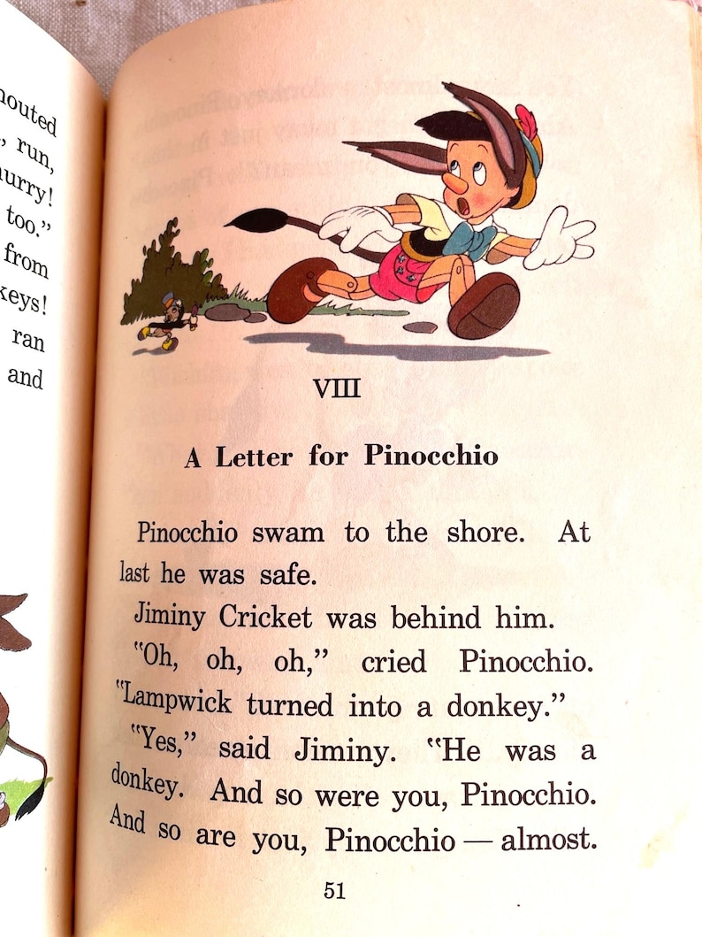Pinocchio From Walt Disney, 1940 Hardcover Edition, Adapted From ...