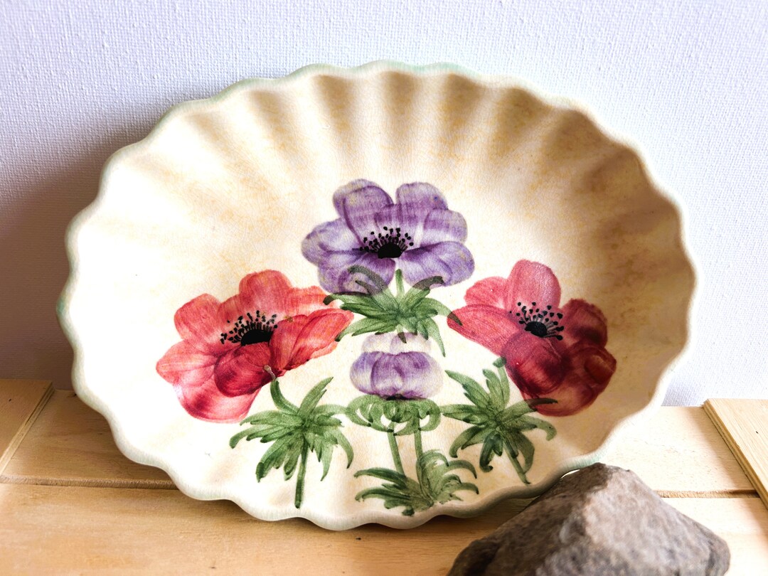 Antique Edward Radford Hand Painted Floral Ceramic Dish, Made in ...