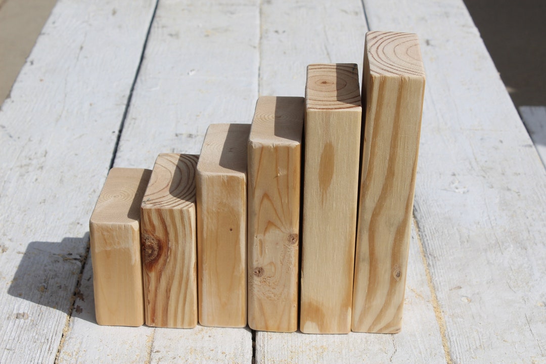 Set of 50 Wooden Blocks, Each Block is 5.5 Wide, 1.5 Thick, With 25 at ...