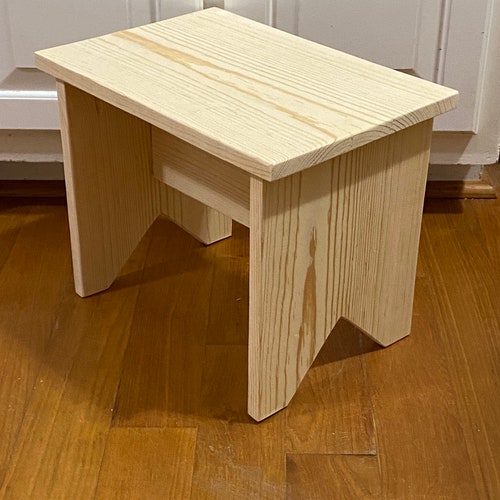 Handmade Primitive Wooden Step Stool Pine Unfinished Footstool - Etsy